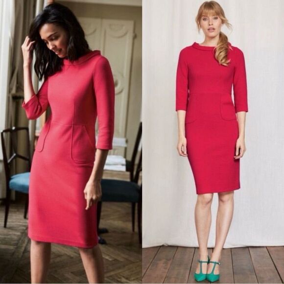 Boden | Dresses | Boden Iris Ottoman Red 8 Elevated Basics Royalcore Dress | Poshmark